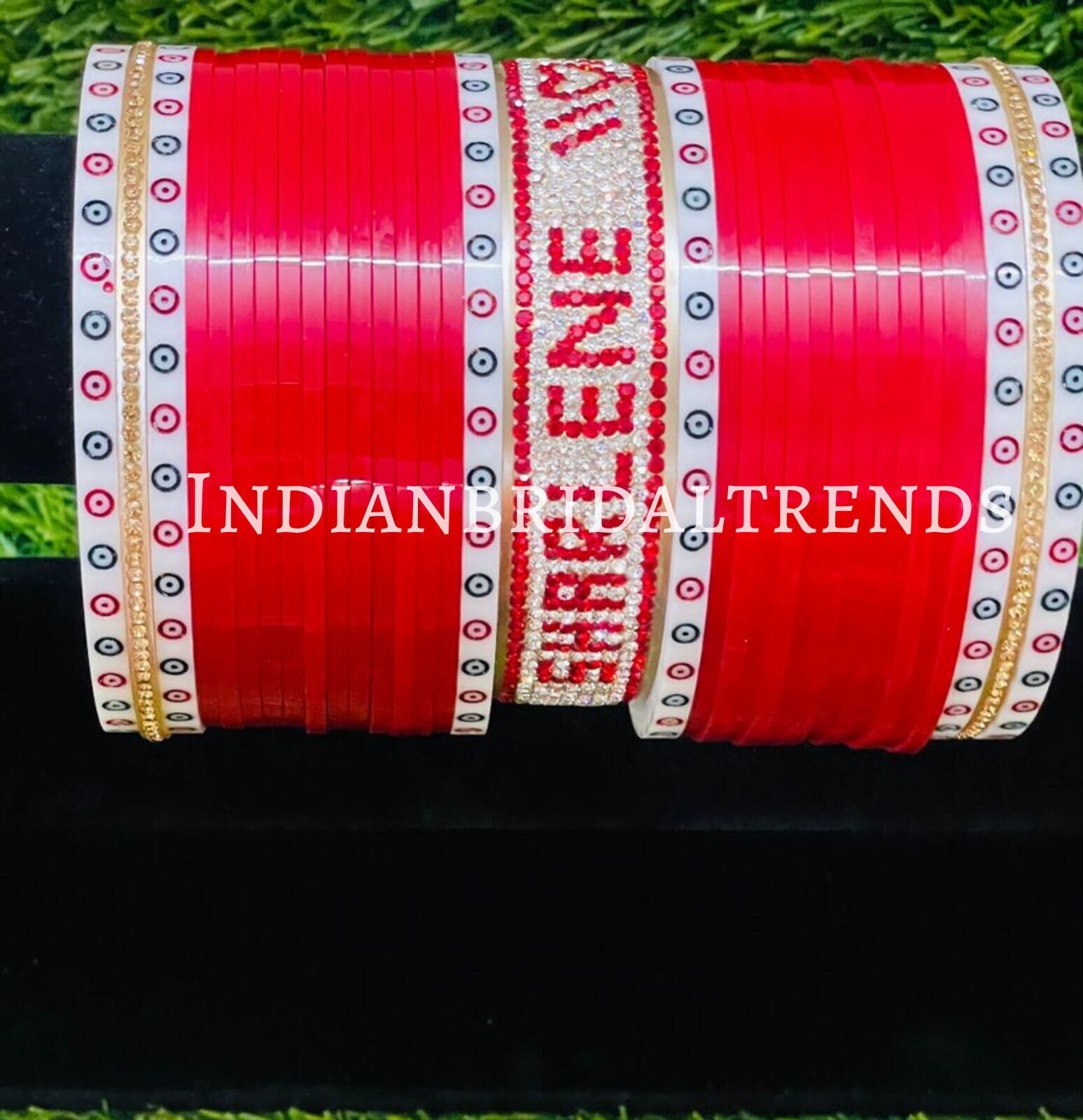 Traditional Bridal Chura Indian Bangles Red Dotted Chura - Etsy