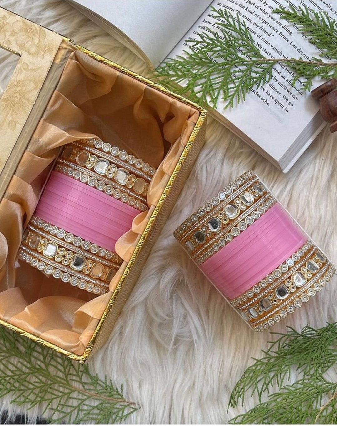 Traditional Bridal Chura, Indian Bangles, Red Dotted Chura, Red Punjabi ...