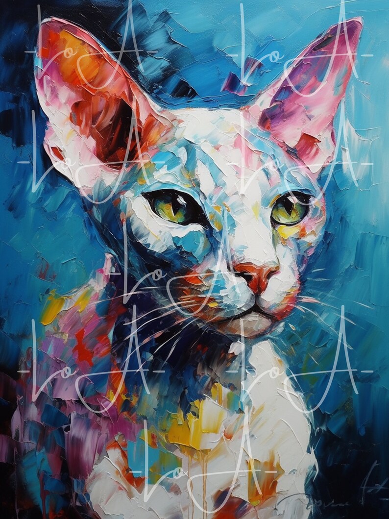 Sphinx Cat, Sphinx Portrait, Digital Portrait, Digital Art, Oil Art ...