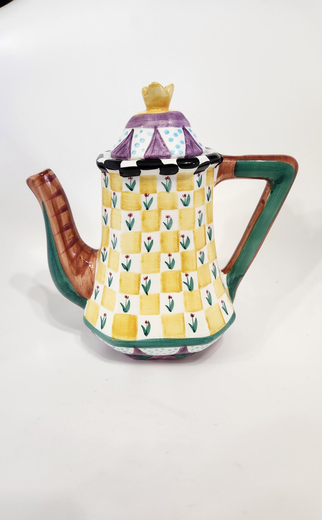 Bella Casa by GANZ Pitcher Jug Coffee Pot Ceramic Glazed Pre-owned Good ...