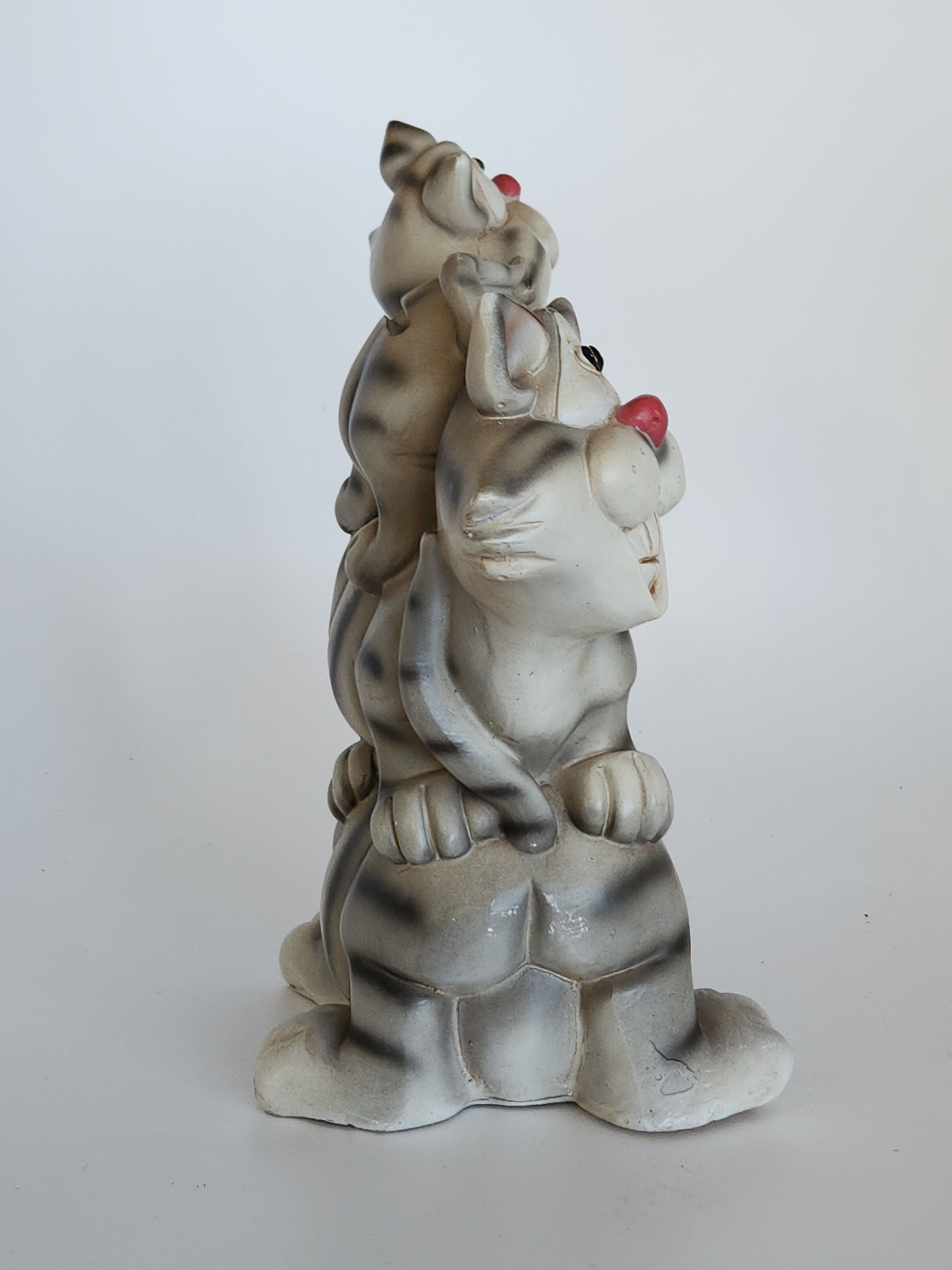 Three Grey Tabby Cats Pyramiding Coin Bank Ceramic Pre-owned - Etsy