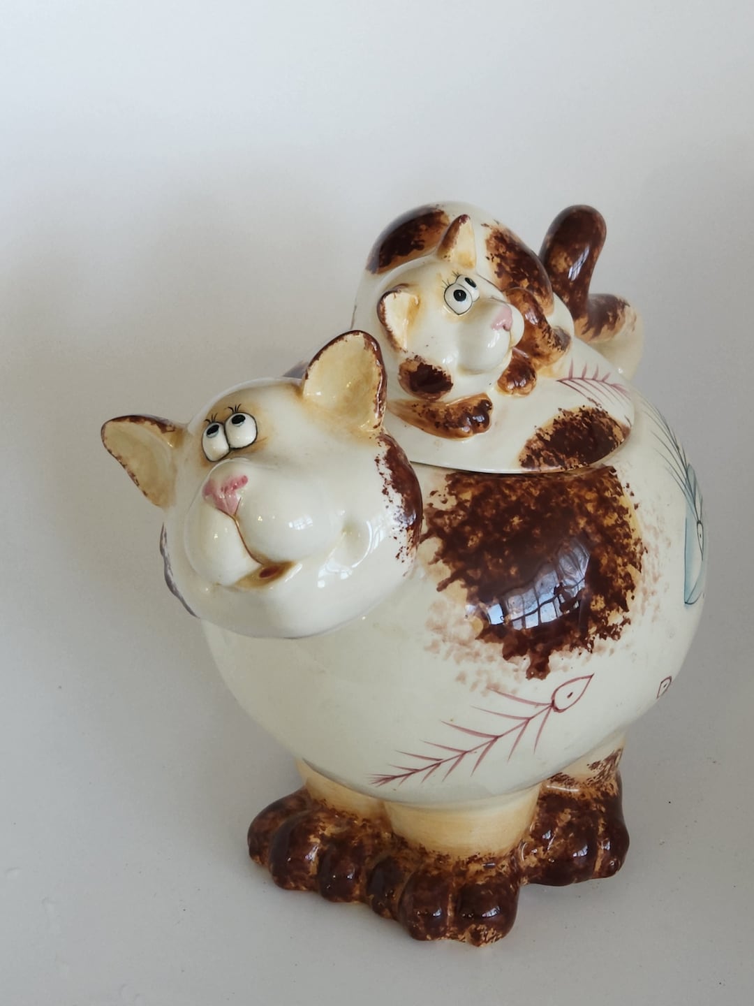 Cute Bobblehead Cat Kitten Cookie Jar - Etsy