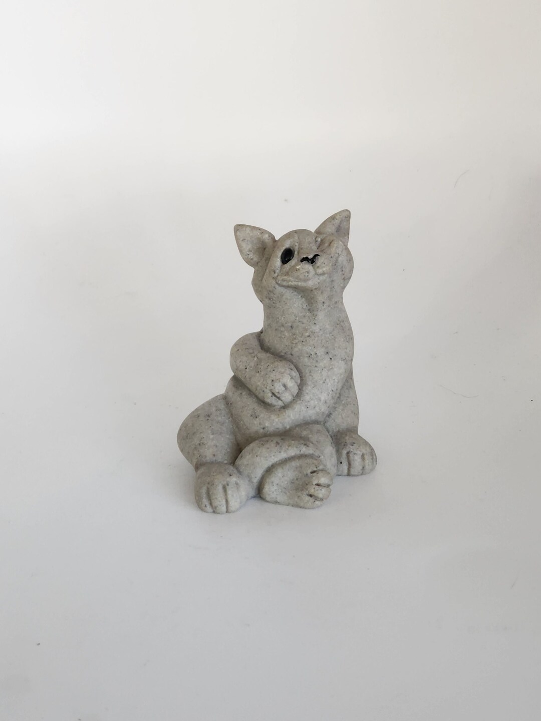 Carla Quarry Critters Grey Stone Cat Figurine Second Nature Design 2000 ...