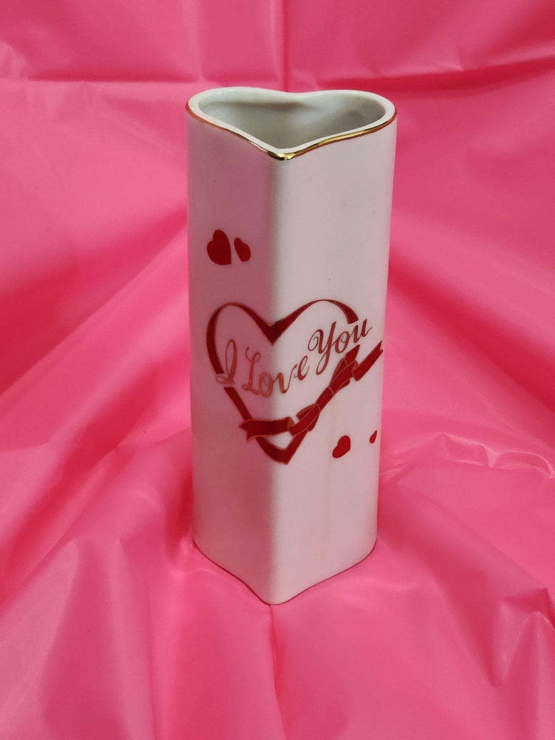 I Love You Small Vase About 5" Tall EUC - Etsy