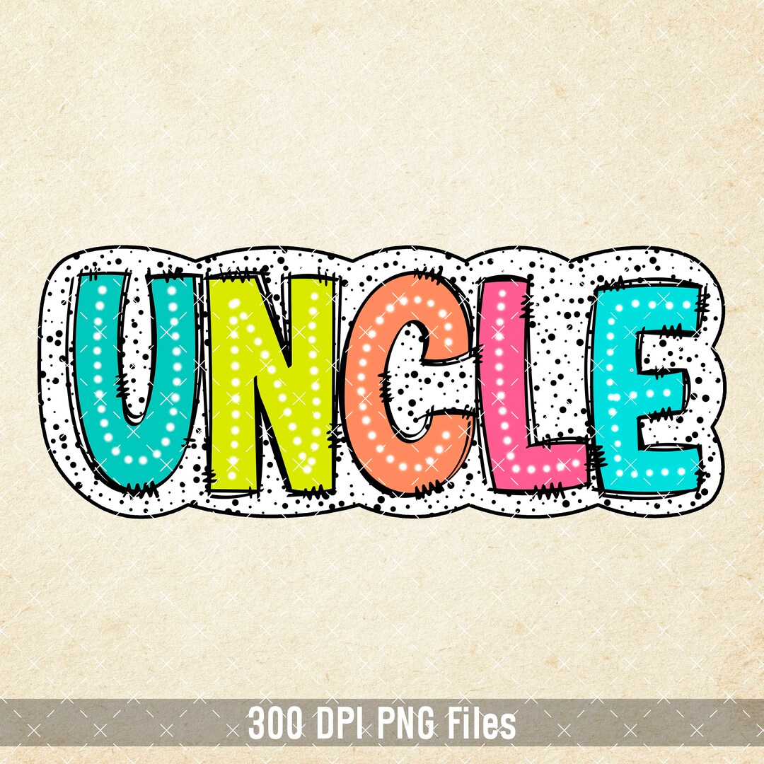 Uncle PNG, Colorful, Bright Doodle, Dalmatian Dots, Mascot, Alpha ...