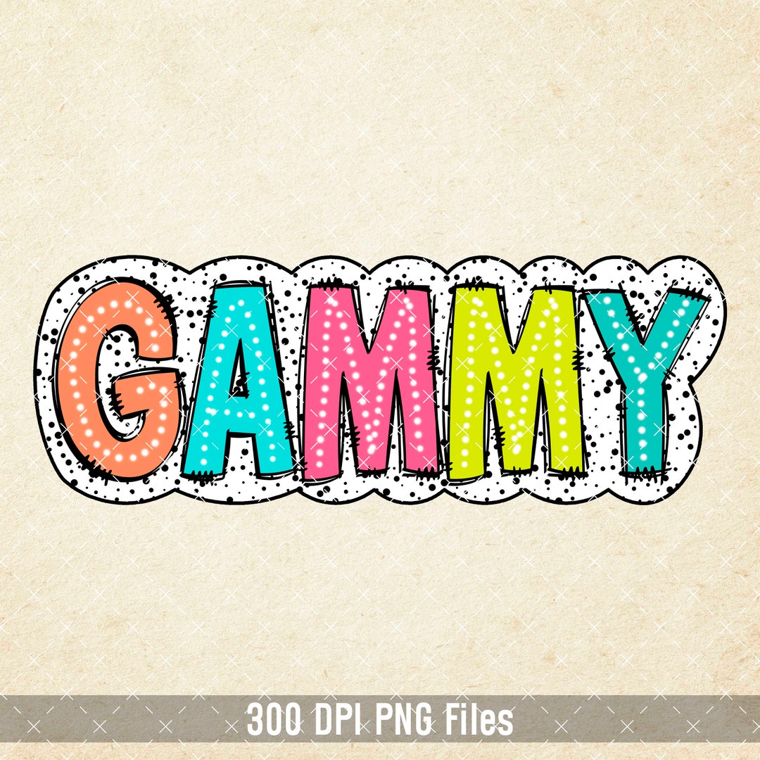 Gammy PNG, Colorful, Bright Doodle, Dalmatian Dots, Mascot, Alpha ...