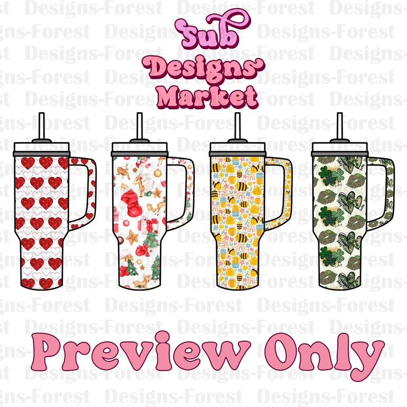 Stanley Cup Inspired Clipart Mockup Canva PSD Files, Quencher Cup ...