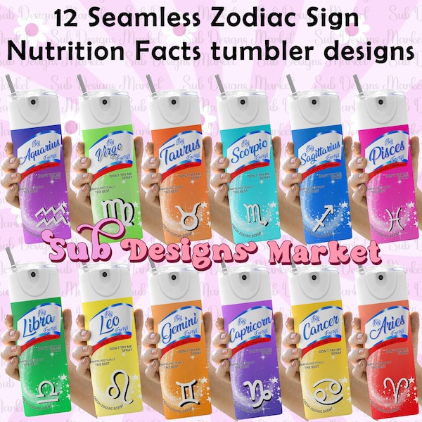 Zodiac Spray Tumbler Wrap - Etsy