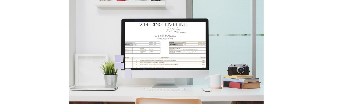 Plus Automated Wedding Timeline Template Calculator for PLUS - Etsy