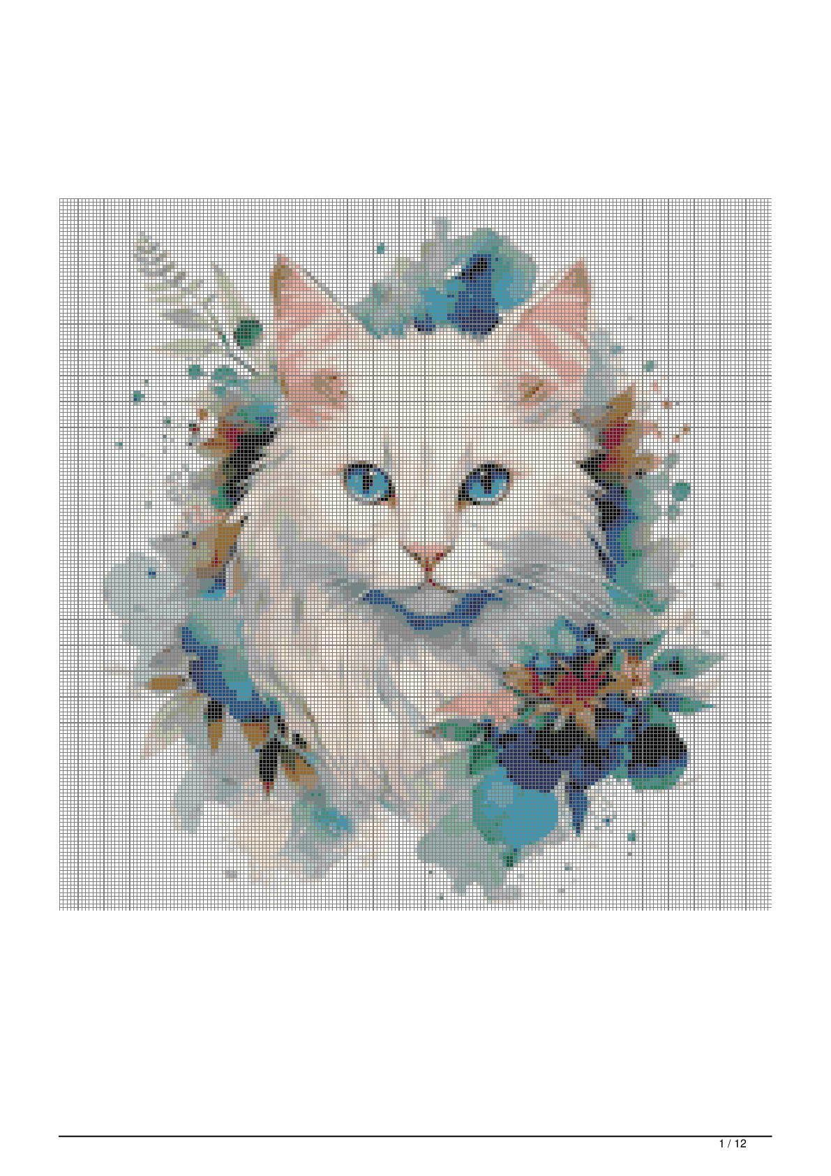 Four Cross Stitch Patterns / Charts Cats - Etsy