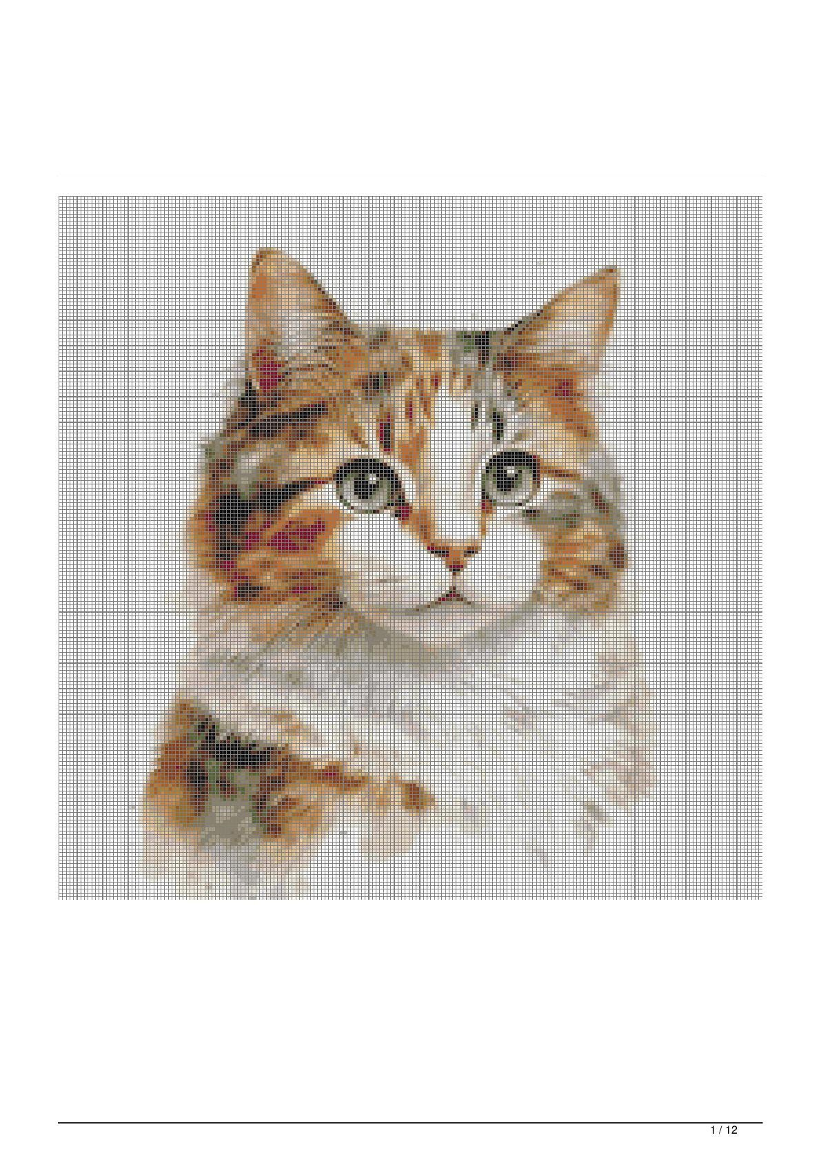 Four Cross Stitch Patterns / Charts Cats - Etsy