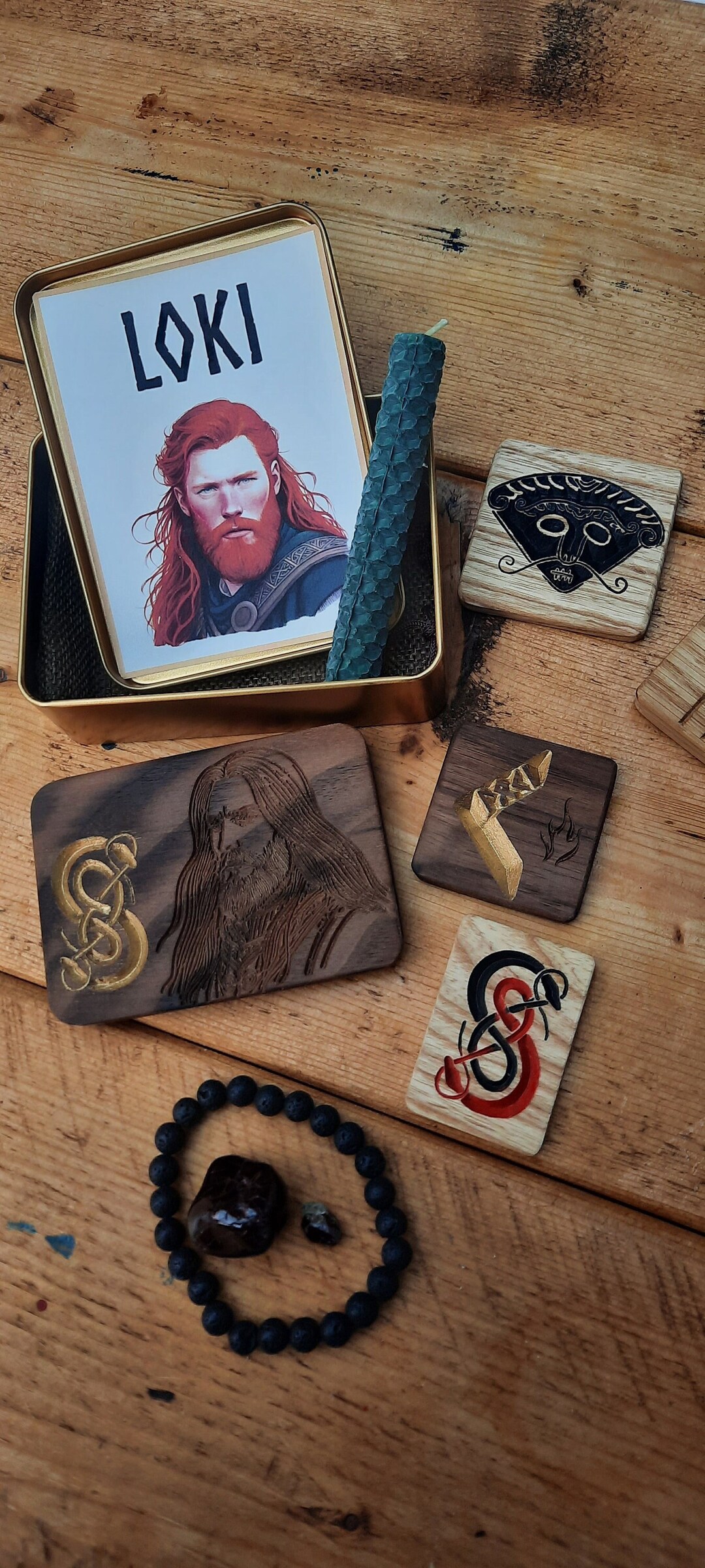 Loki Deluxe Travel Altar Set in Gold Tin - Etsy