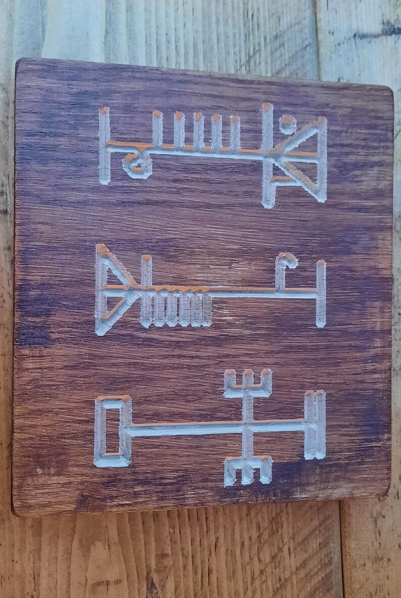 No Evil Enter This Door Galdrabok Sign - Etsy