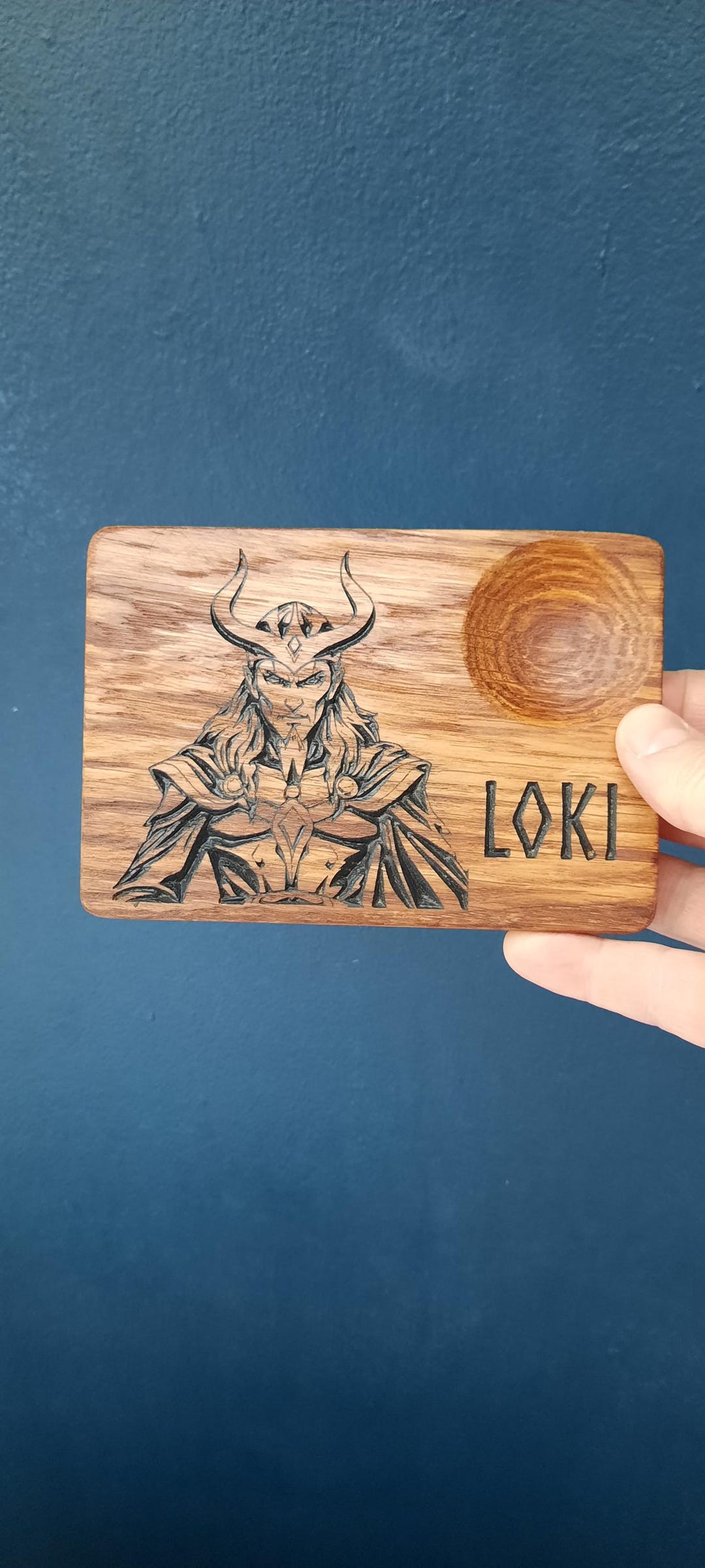 Loki Pocket Altar - Carved on Ancient English Oak - Etsy