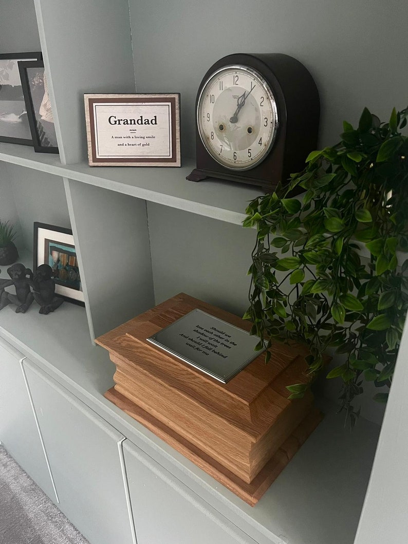 Woodern Double Adult Solid Oak Urn/casket for Burial/cremation. Free Delivery/free Engraved ...