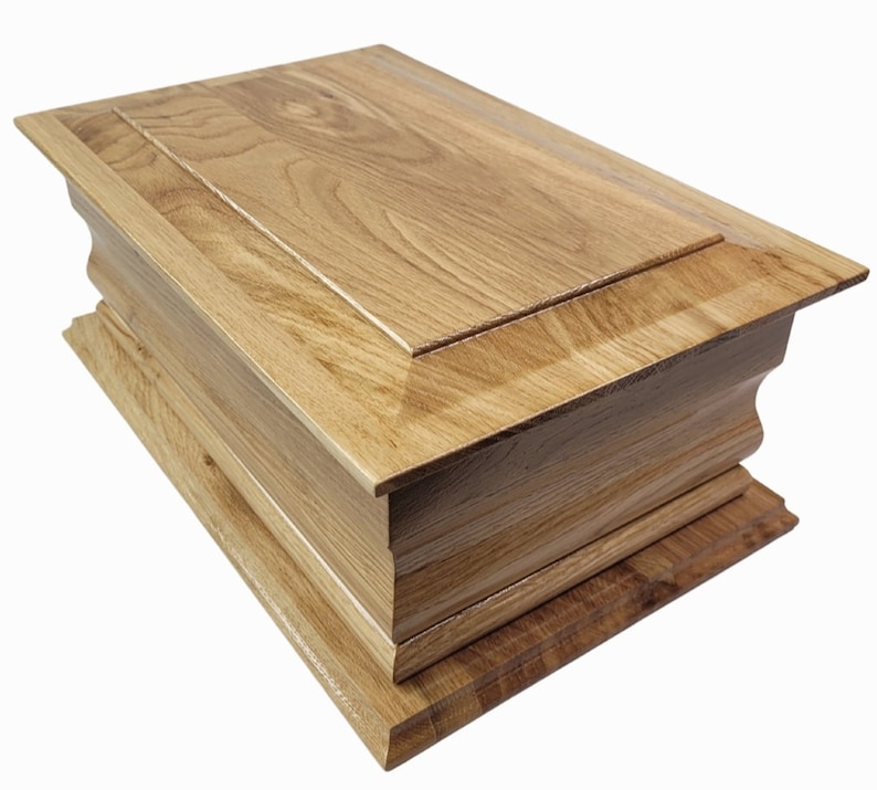Woodern Double Adult Solid Oak Urn/casket for Burial/cremation. Free Delivery/free Engraved ...
