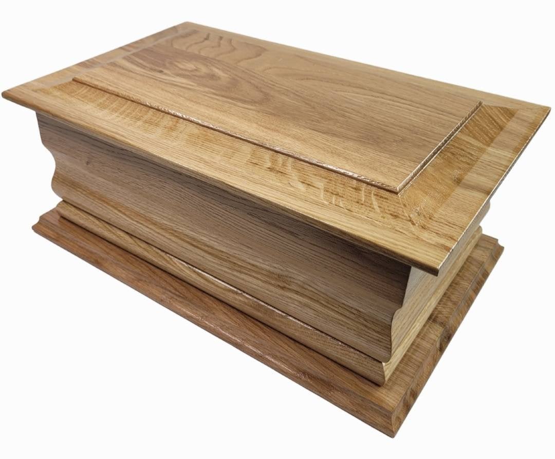 Woodern Double Adult Solid Oak Urn/casket for Burial/cremation. Free Delivery/free Engraved ...