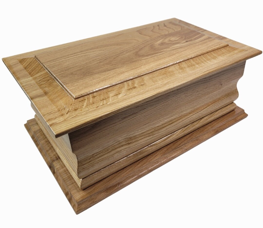 Woodern Double Adult Solid Oak Urn/casket for Burial/cremation. Free ...