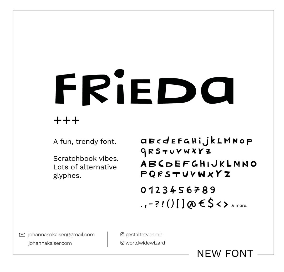 FRIEDA Font - Etsy