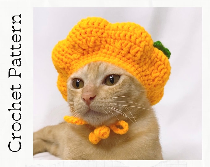 Crochet Pattern: Flared Toque Hat for Cats, PDF Instructions for Cat ...