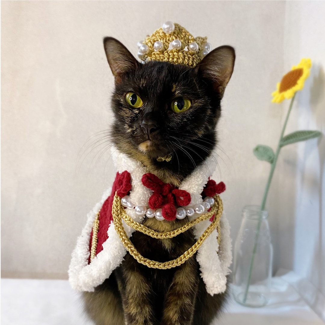 Royal Prince Nobility Clothes for Cats, Prince Crown for Cats, Handmade ...