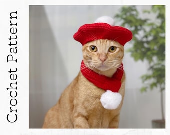 Crochet Pattern: Flared Toque Hat for Cats, PDF Instructions for Cat ...