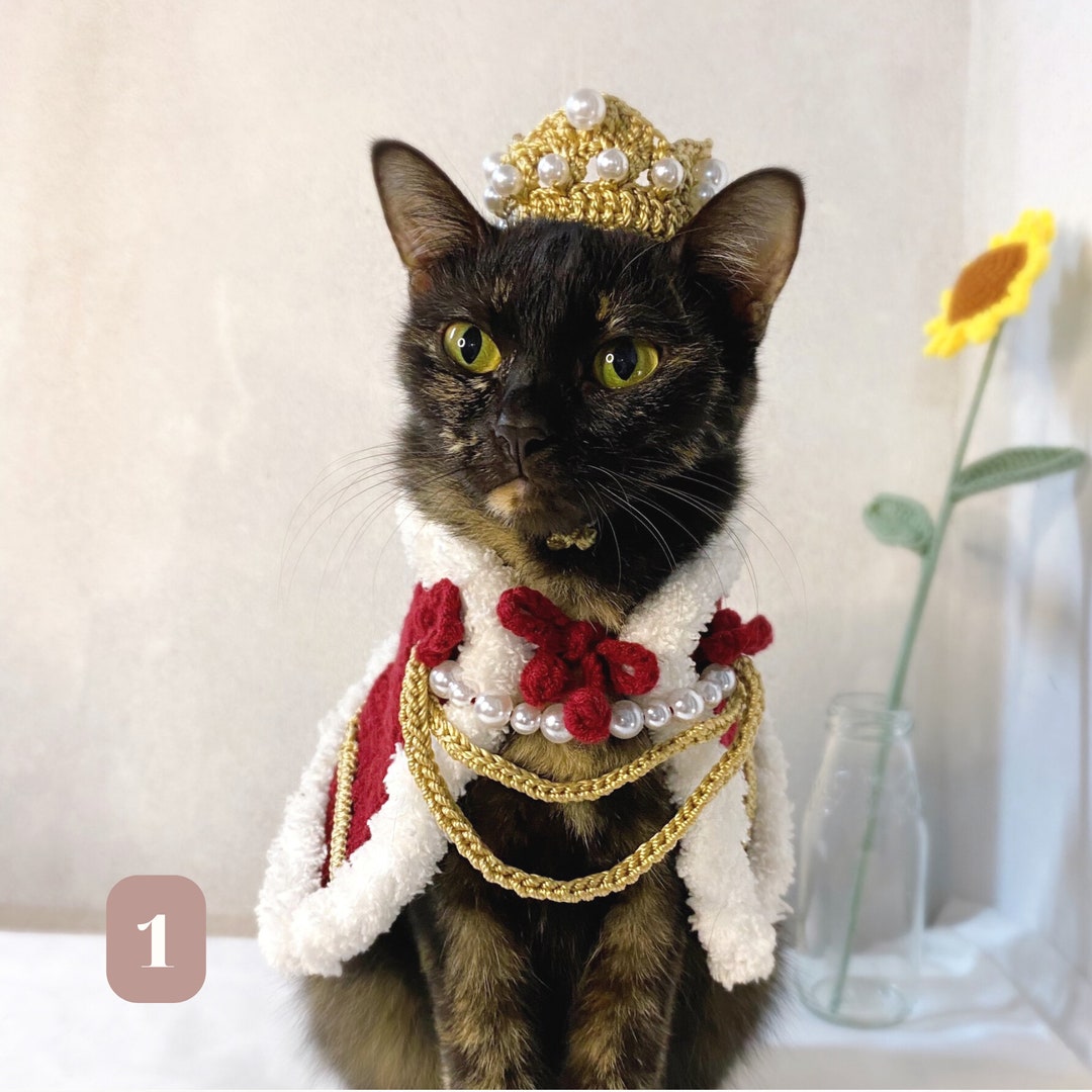 Royal Prince Nobility Clothes for Cats, Prince Crown for Cats, Handmade ...