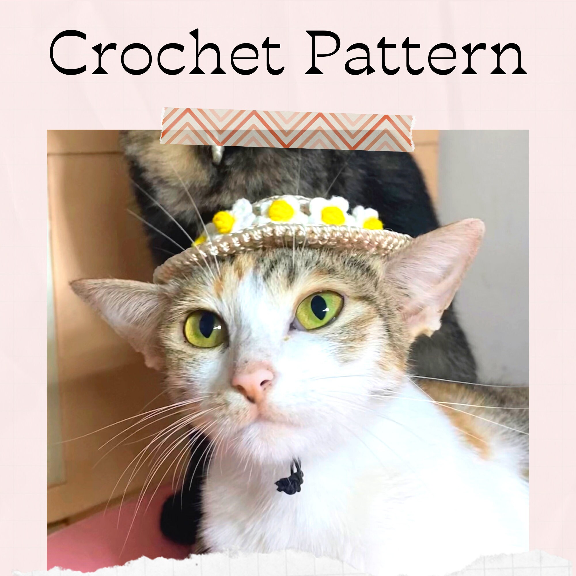 Crochet Pattern: Straw Hat for Cats PDF Instructions for Cat - Etsy