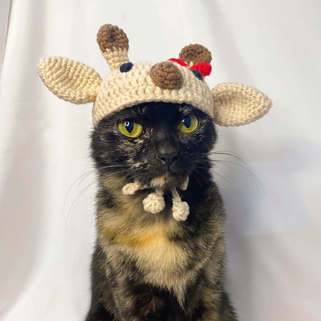Funny Deer Cat Hat With Chin Straps Gift for Cat Lover Pets - Etsy