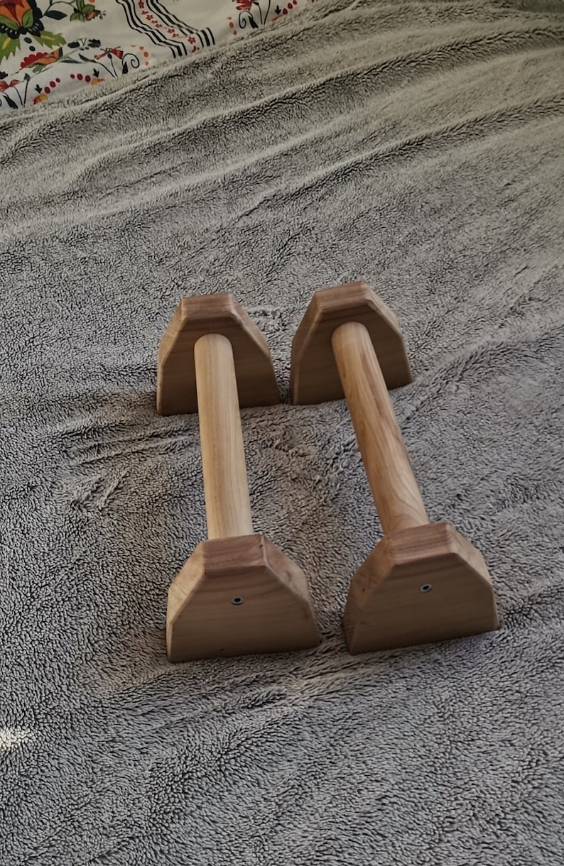 Wooden Parallettes Handstand Calisthenics GYM Fitness Gymnastics Bar ...