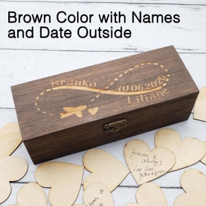 Personalized Wedding Guest Book, Personalized Keepsake Memory Box ...