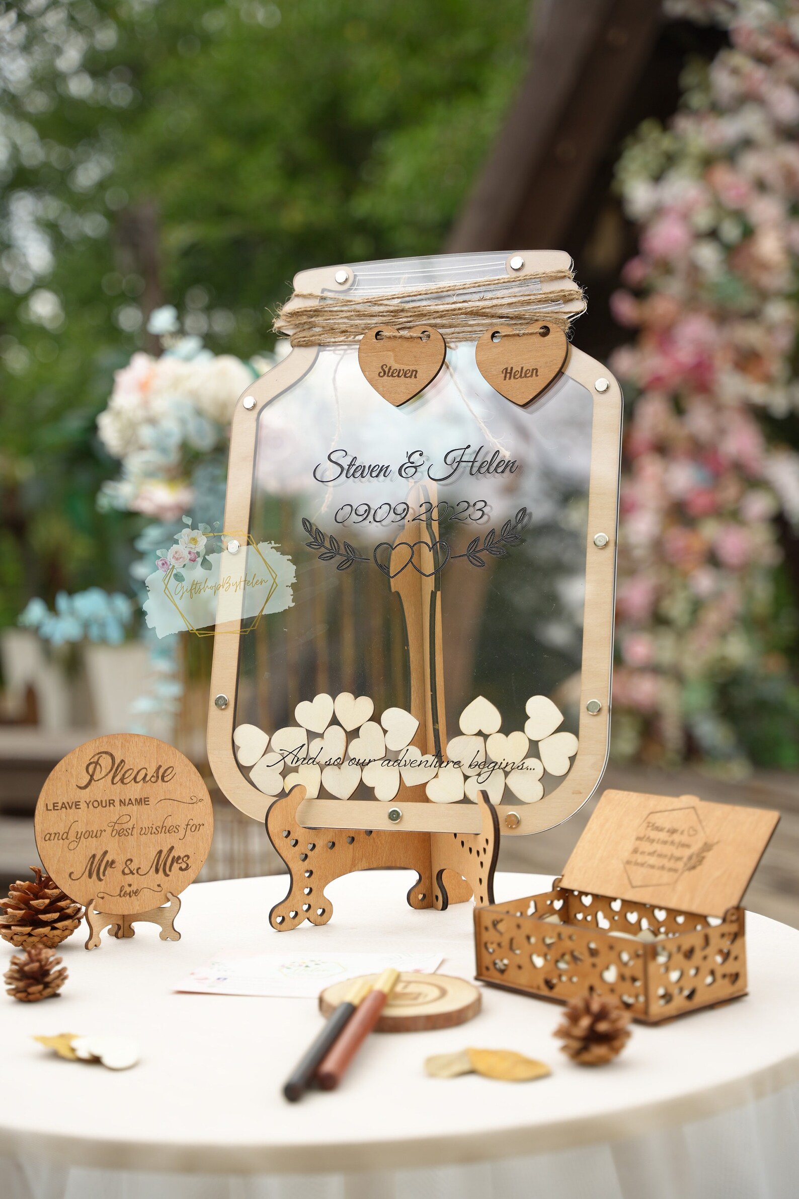 Personalized Mason Jar Guest Book - A Timeless Wedding Keepsake ...