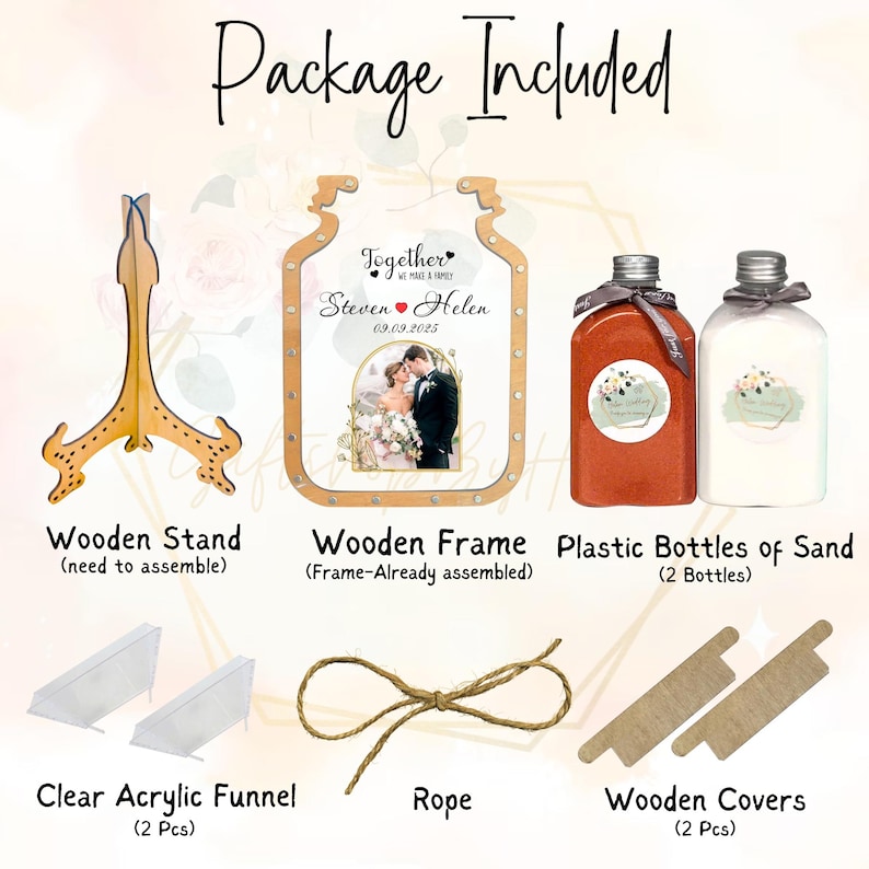 Personalized MASON JAR Sand Ceremony Set for Wedding Wood and Acrylic ...