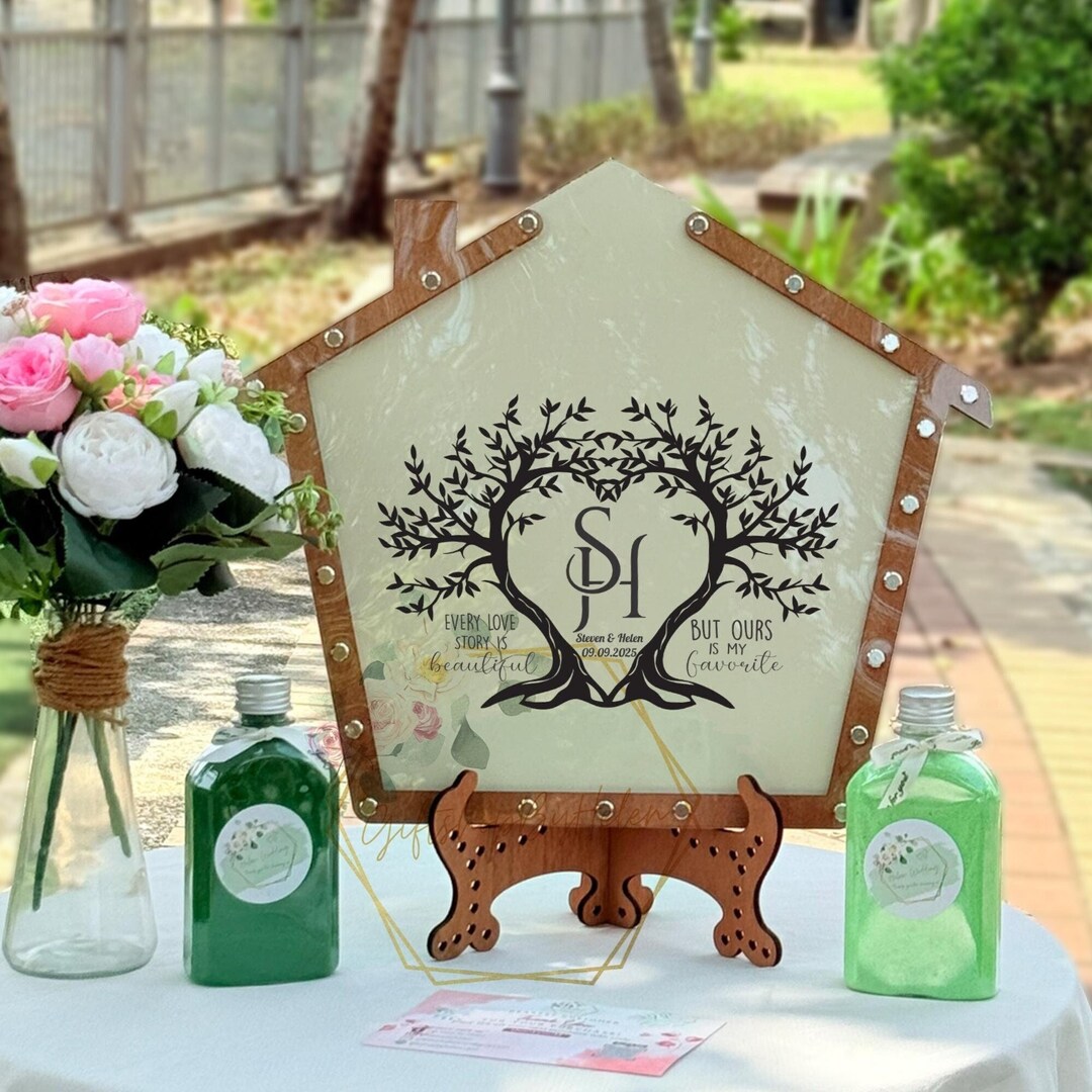 Rustic Sand Ceremony Set - Unity Sand Frame for Wedding Ceremony ...