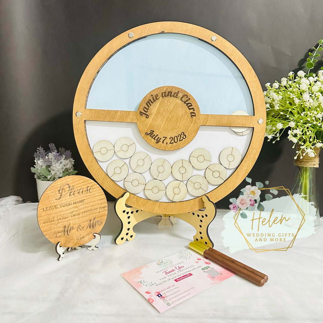 Personalized Pokemon Ball Wedding Guest Book Alternative,pokemon Themed ...