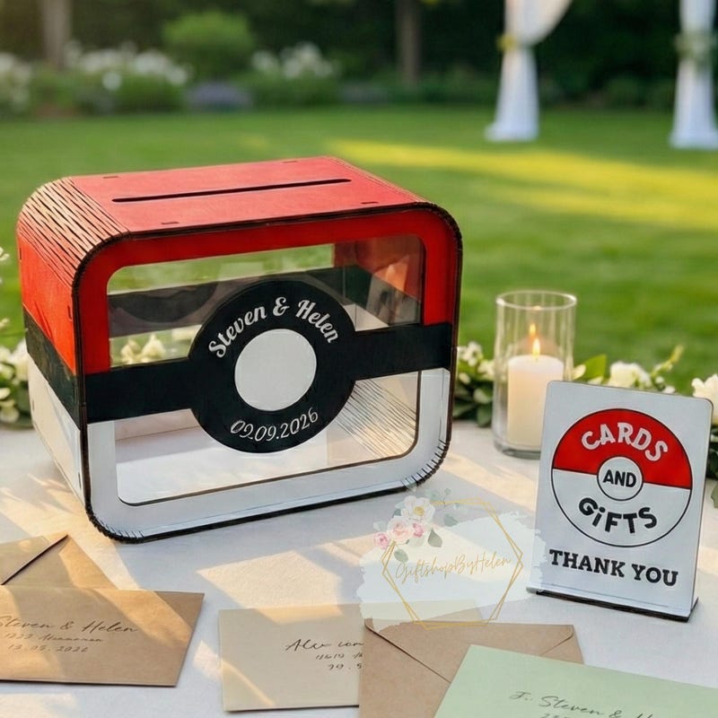 Poke Ball Card Box - Etsy