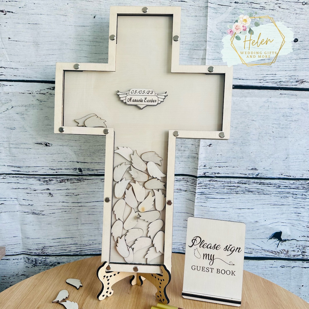 Faithful Memories: Cross Guest Book for First Communion and Religious ...