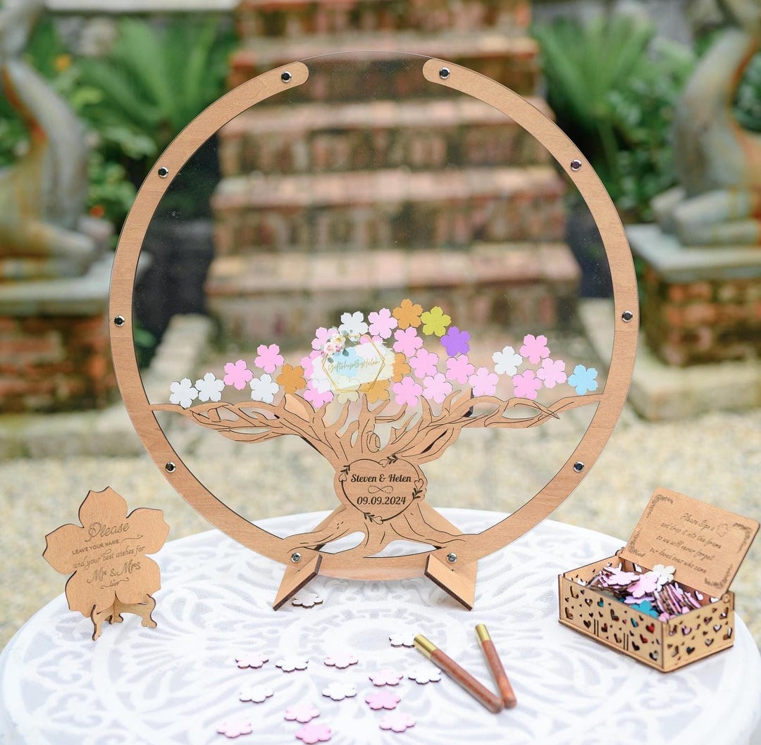 Personalized Wedding Guest Book Alternative, Family Tree Guest Book ...