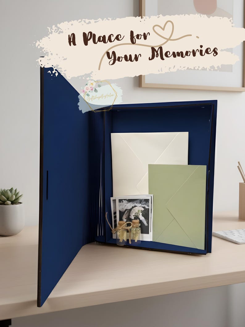 Personalized Wooden Book Box for Love Letters & Photos, Love Storage ...