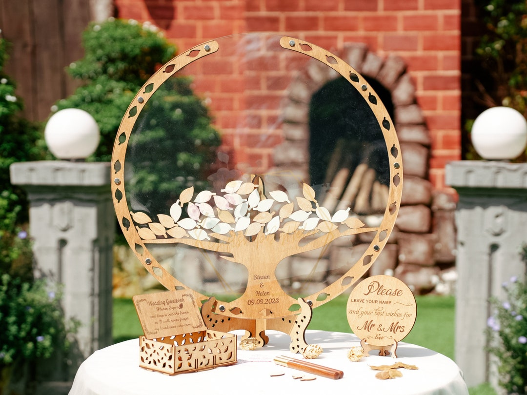 Guest Book Tree Sign for Wedding Guest Book Alternative Tree Wood ...