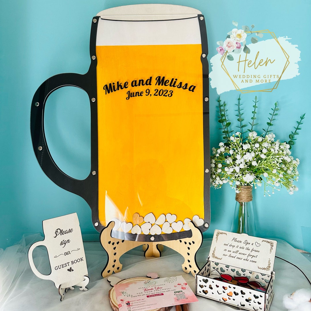 Handcrafted BEER GLASS Guestbook - A Creative Way to Capture Memories ...