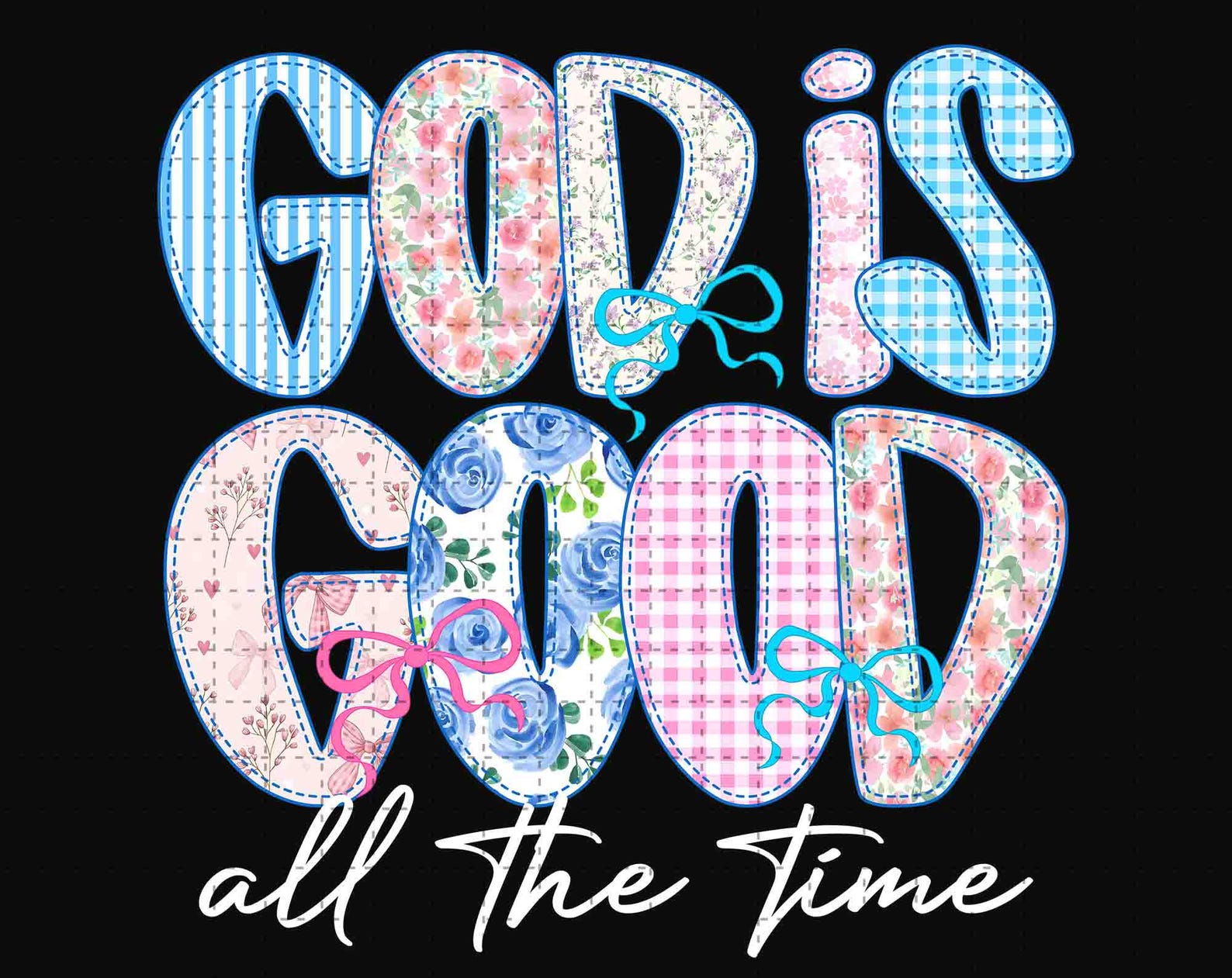 God is Good All the Time PNG, Preppy Boho Christian, Bible Verse ...