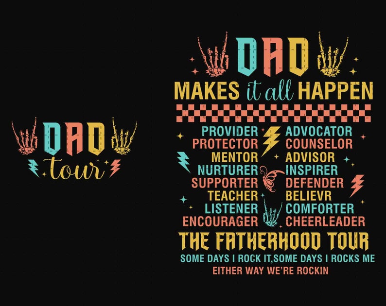 Fatherhood Tour SVG, Father's Day Svg, Dad Svg, Best Dad Ever Svg, Dad ...