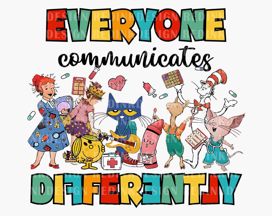 Everyone Communicates Differently Children's Book PNG, Autism Awareness ...