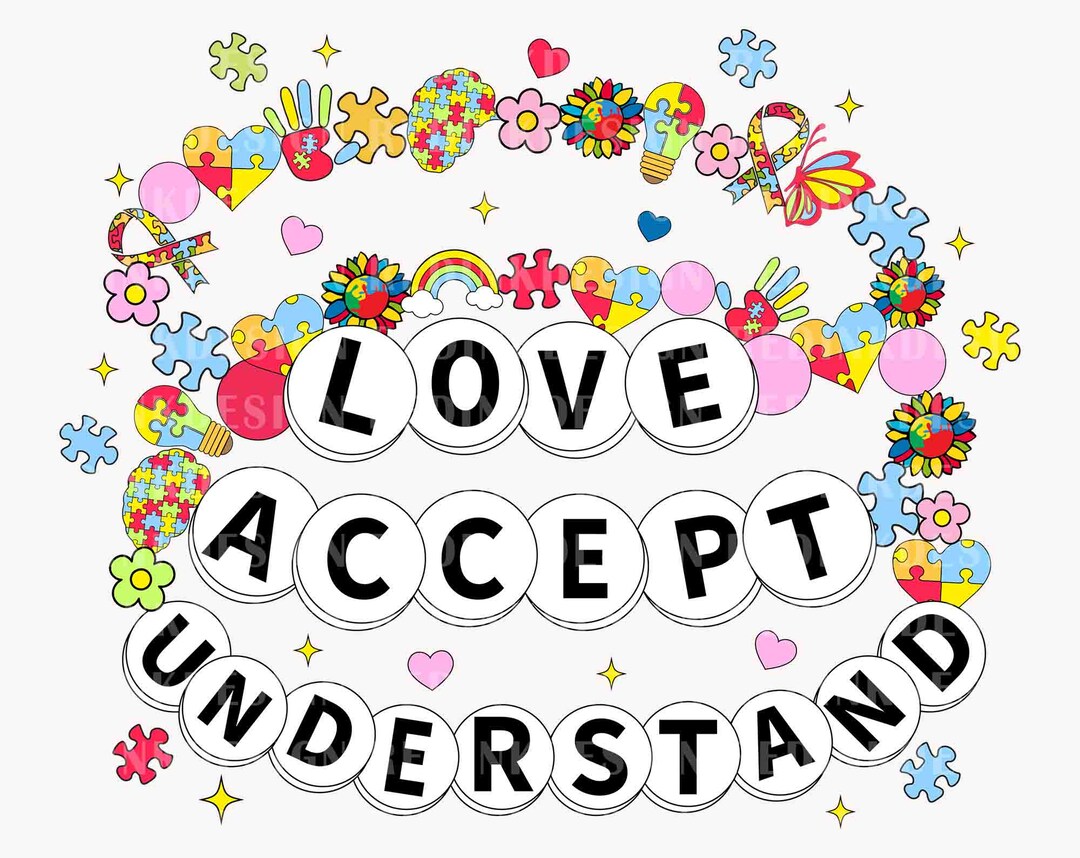 Accept Love Understand PNG, Autism Puzzle Png, Autism Awareness Png ...
