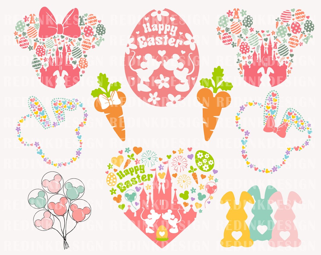 Maus Ostern SVG Bundle, Frohe Ostern SVG, Maus Ostern Doodle, Maus und ...