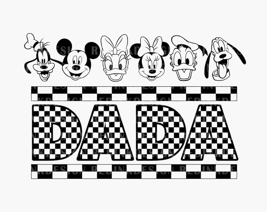 Checkered Dada SVG, Dada Svg, Mouse and Friends Svg, Retro Dada Svg ...