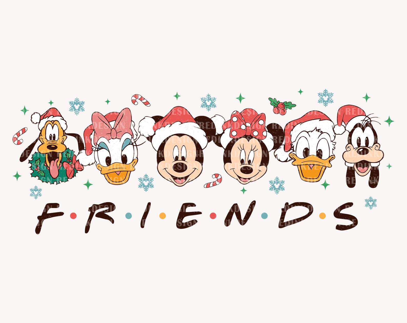 FRIENDS Png Mouse and Friends Png Character Face Xmas Png - Etsy