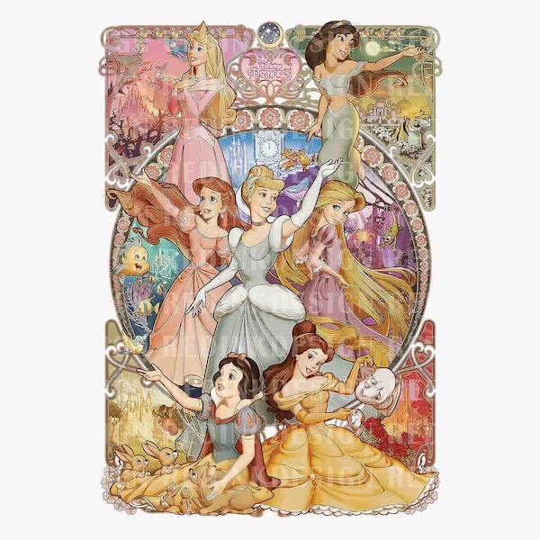 Princess Retro Png - Etsy