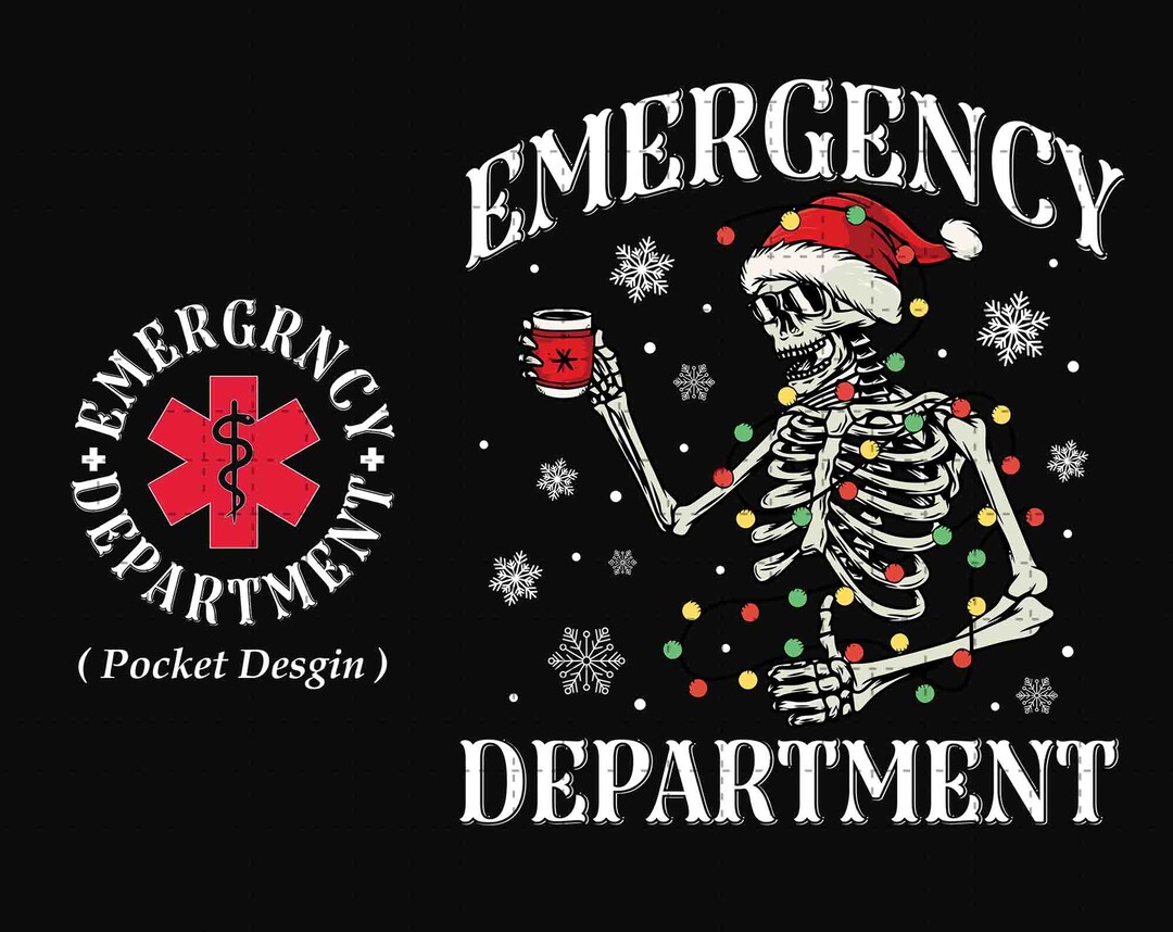 Emergency Department Skeleton Christmas PNG, Merry Christmas Png ...